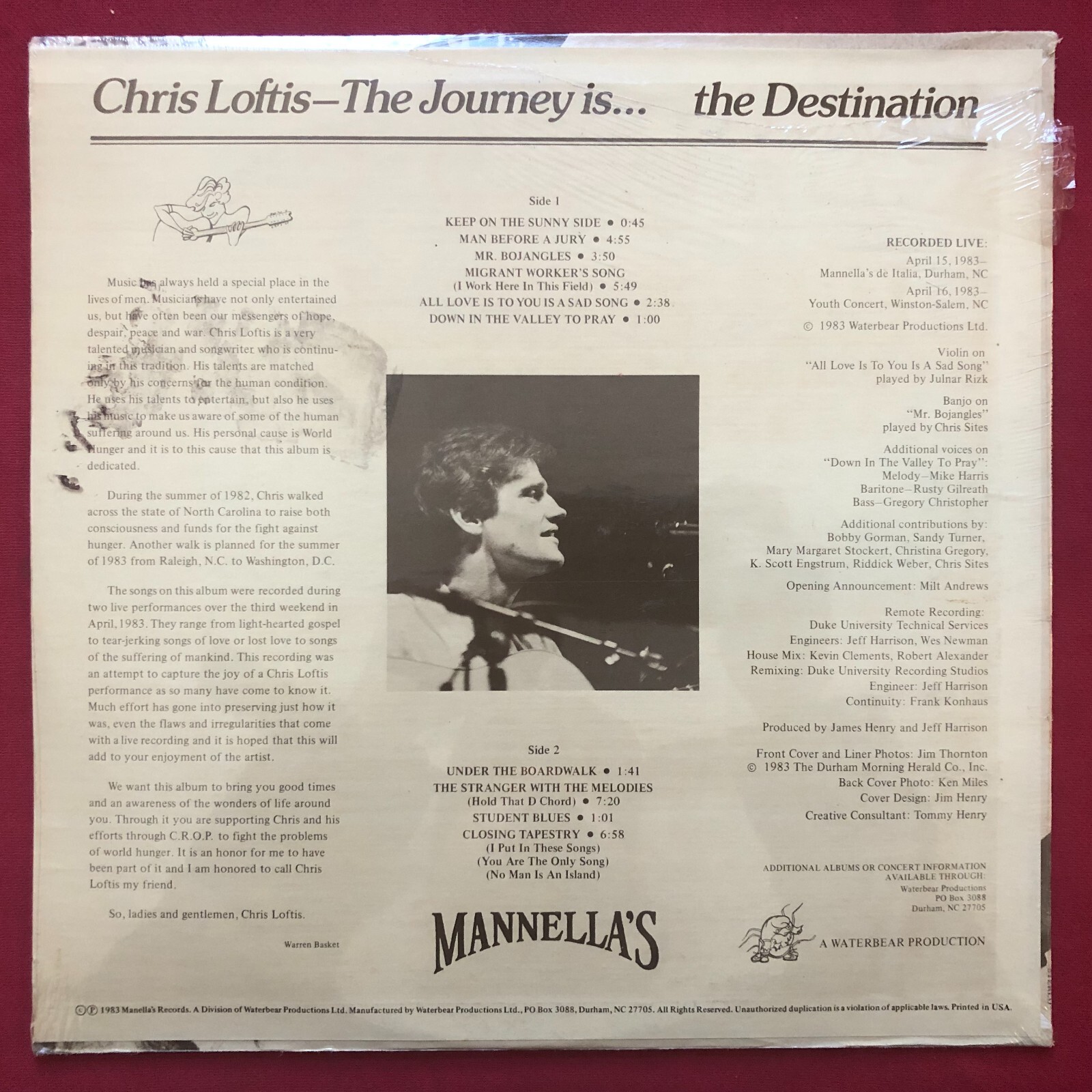 CHRIS LOFTIS ~ THE JOURNEY IS THE DESTINATION LP SEALED (1983) PRIVATE ...