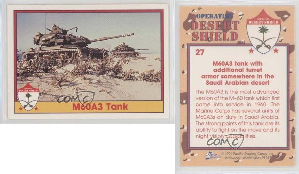 1991 Pacific Operation Desert Shield M60A3 Tank #27 0f6 | eBay