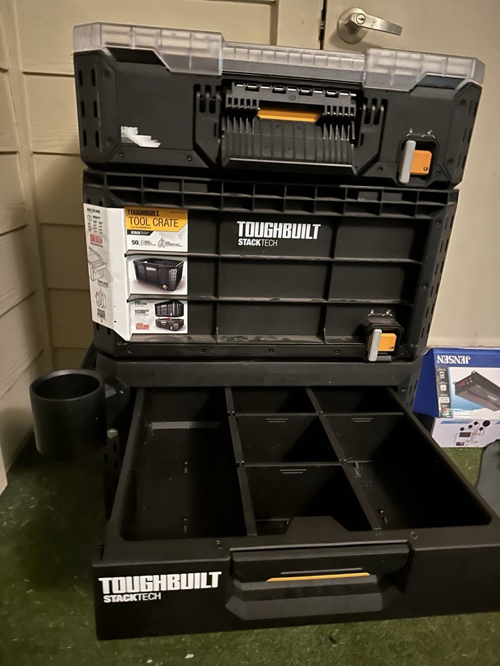 Toughbuilt Stack Deck 3 Set Tool Box with Drawers Tool Box Organizer | eBay