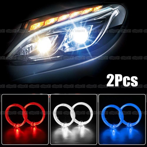 2Pcs 80mm Car LED Angel Eyes Daytime Running Light DRL Halo Ring ...