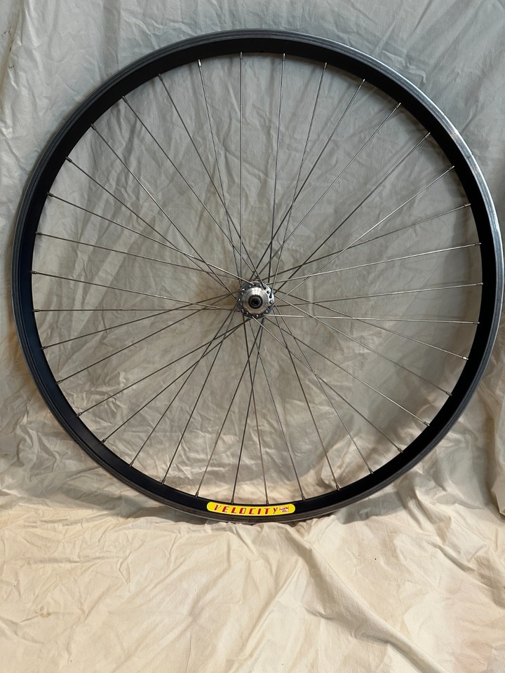 Velocity Dyad 36h Rim Brake 700c Front Wheel Hugi Hub Black | eBay UK