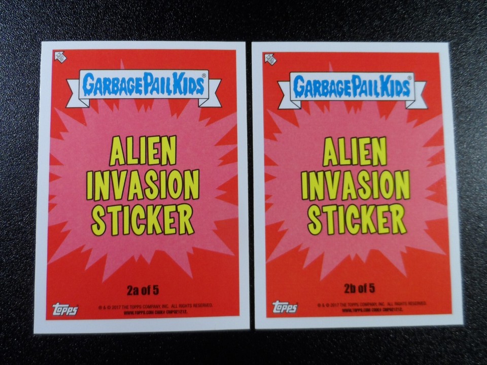 Alien Ian Outerspace Chase Mars Attacks! Spoof Garbage Pail Kids 2 Card ...