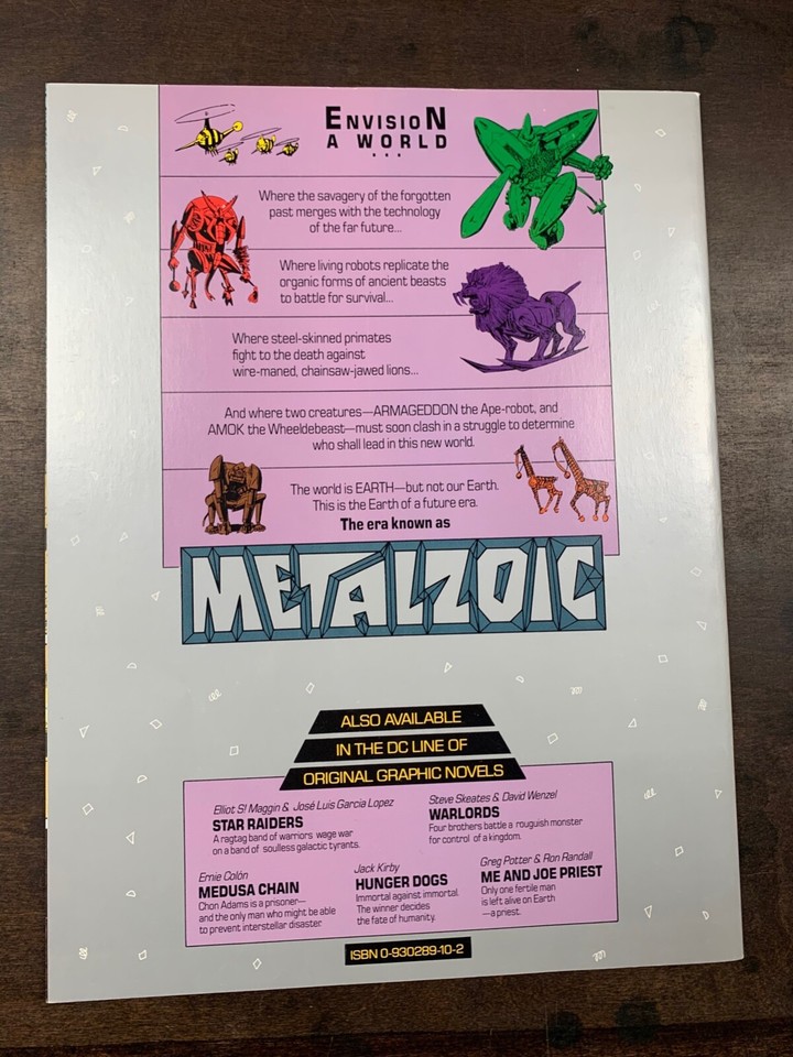 Metalzoic Graphic Novel #6 (DC COMICS) 1986 Pat Mills Kevin O'Nill 1st ...