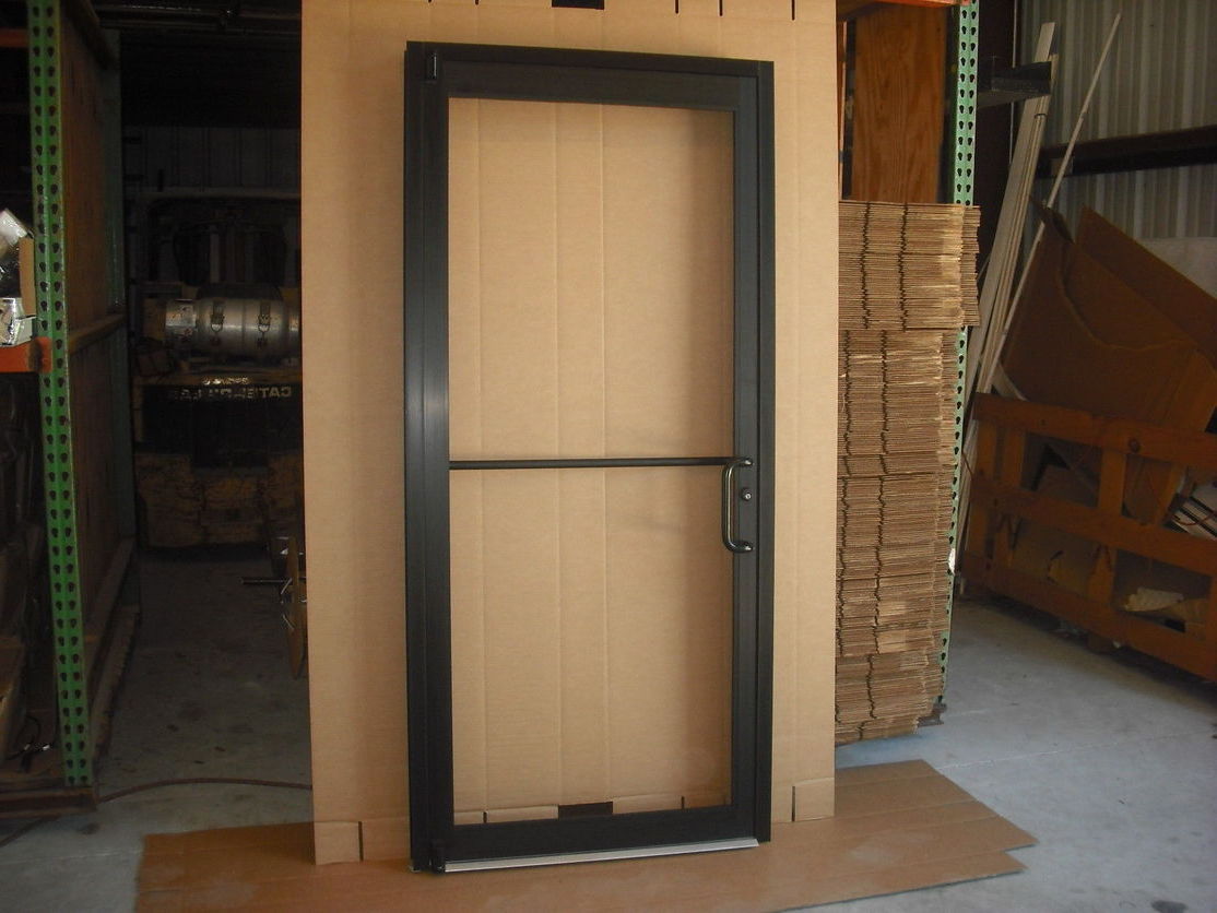 COMMERCIAL ALUMINUM STOREFRONT DOOR, FRAME & CLOSER, 3'0" x 7'0 ...
