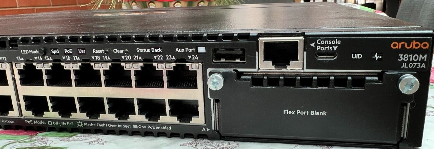 HPE Aruba 3810M 24G PoE+ 1-Slot Managed Switch Life Wty JL073A | eBay