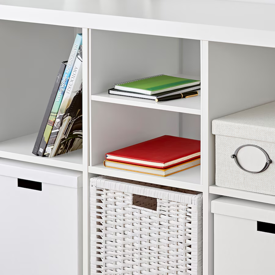 NEW KALLAX Insert 1 Shelf Vinyl Bookcase Storage Unit White Heavy Duty ...