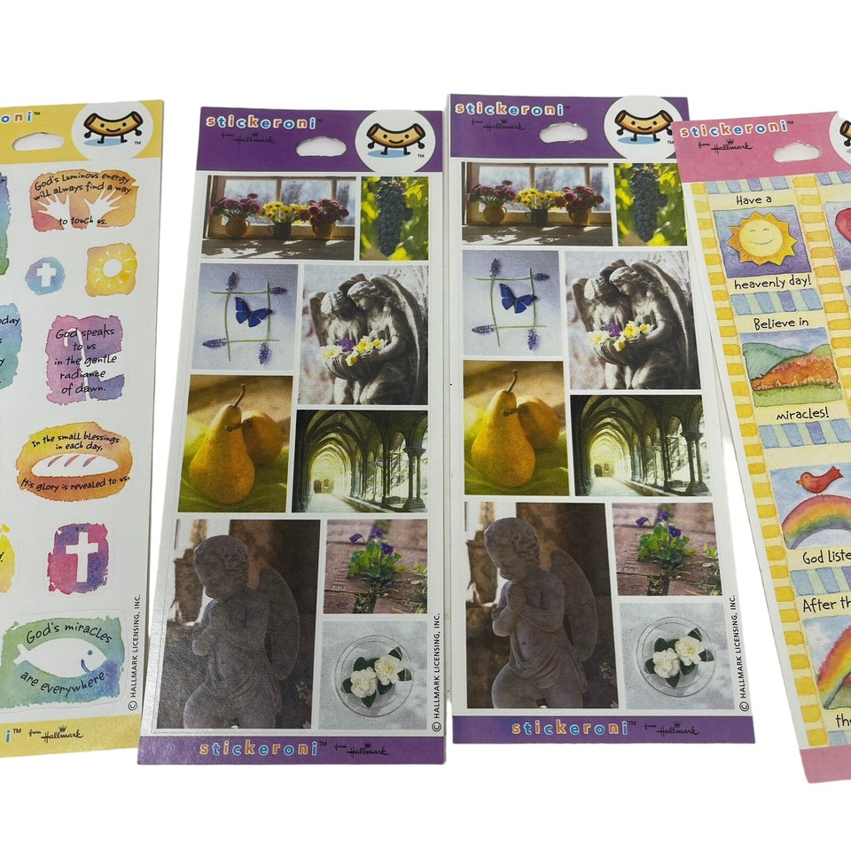 Stickeroni Stickers Religious Lot of 6 Sheets VTG Hallmark NEW Open | eBay