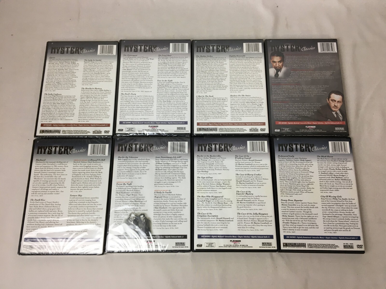 16 DVD BOX SET Mystery Classics - 69 Movies - Mostly Sealed - Echo ...