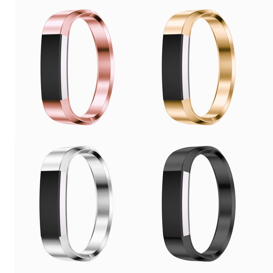 StrapsCo Stainless Steel Quick Release Bangle Watch Strap for Fitbit ...