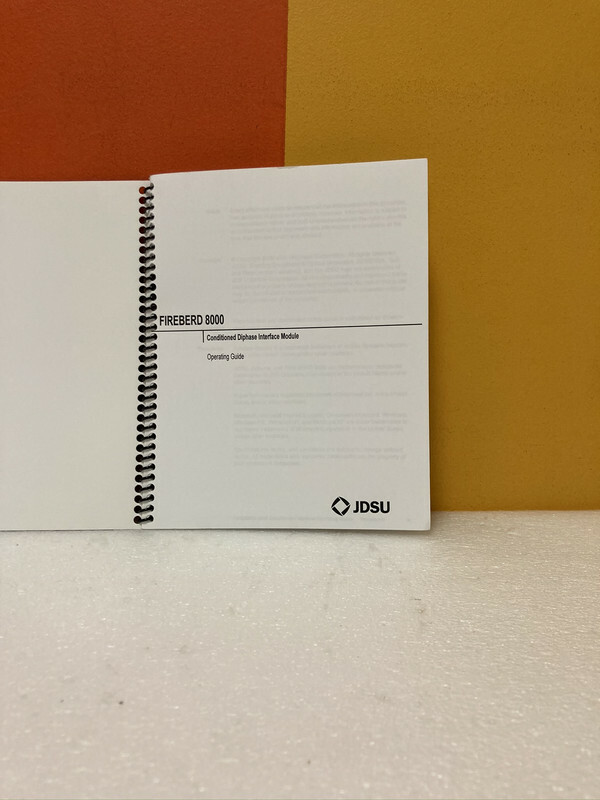 JDSU Fireberd 8000 Conditioned Diphase Interface Module Operating Guide ...