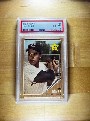 1962 TOPPS #49 Hal Jones Rookie Cubs RC PSA 6 EX MT SET BREAK | eBay