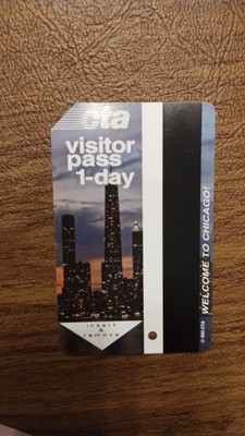 CTA Chicago Transit Authority Transit Card 1-Day Visitor Pass 2000 | eBay