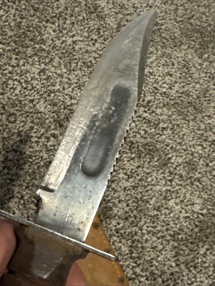 VINTAGE VALOR JAPAN #10998 PILOT SURVIVAL KNIFE W/ SHEATH-VIETNAM ERA ...