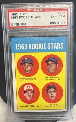 1963 Topps #537 Pete Rose Rookie PSA 6 Reds HOF Phillies Expos | eBay