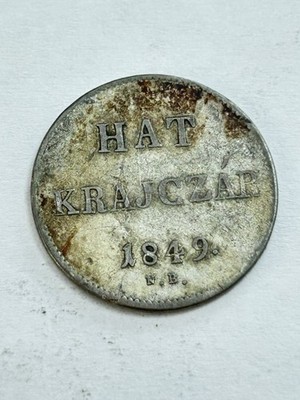 MONETA 6 KREUZER IMPERO UNGHERIA 1849 N.B. ARG. g.2 OLD SILVER COIN | eBay
