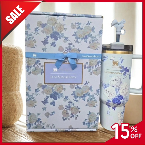 THE STANLEY X LOVE SHACK FANCY QUENCHER 40oz BLUE FLORAL FREE SHIP ...