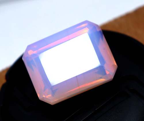 20X15.3mm Certified Pink Australian Welo Opal Emerald Cut Loose ...