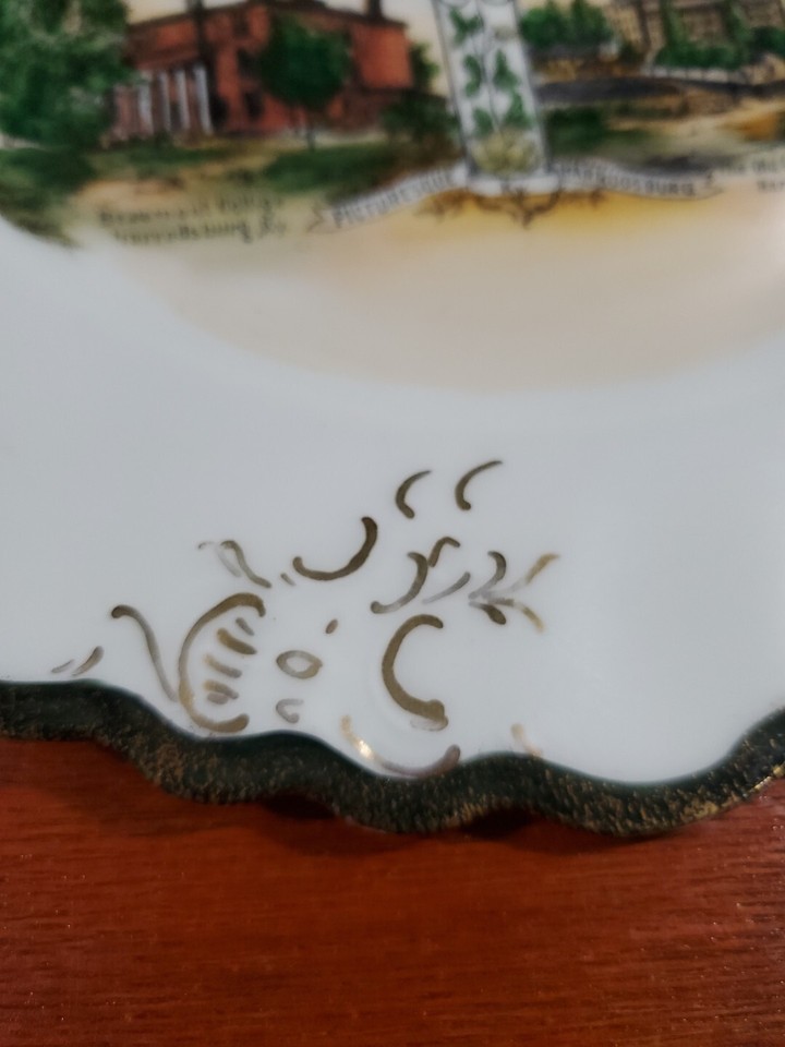 Harrodsburg Ky. Antique Souvenir Plate Bacon College Graham Springs ...