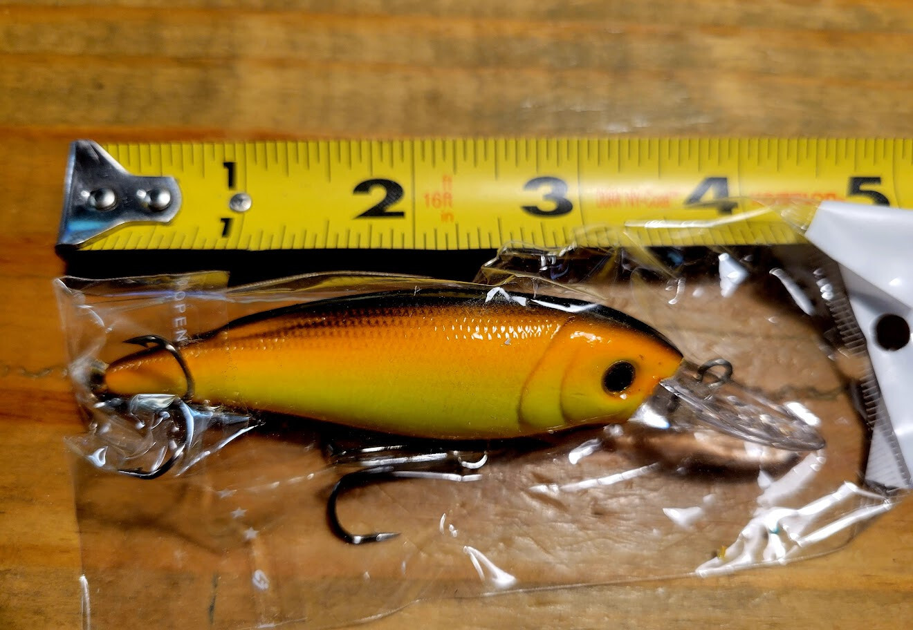 Large Deep Diving Crankbait Fishing Lure Orange Yellow Black 3" 3/8oz ...