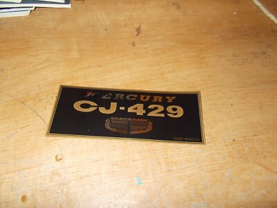 1970 MERCURY CYCLONE MONTEGO 429CJ CJ-429 AIR CLEANER TOP LID DECAL ...