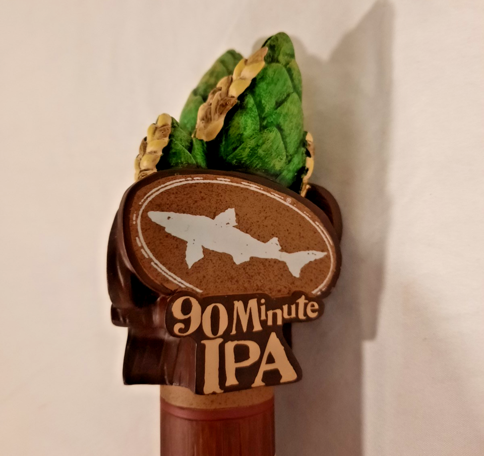 DOGFISH HEAD 90 MINUTE IPA ICONIC BAR DRAFT BEER TAP HANDLE 11" TALL ...