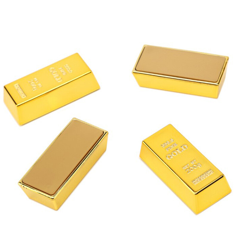 Plastic Fake Gold Bullion Simulated Golden Brick Fake Glittering Gold ...