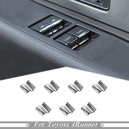 For 10-23 Toyota 4Runner Chrome Interior Window Switch Button Cover ...