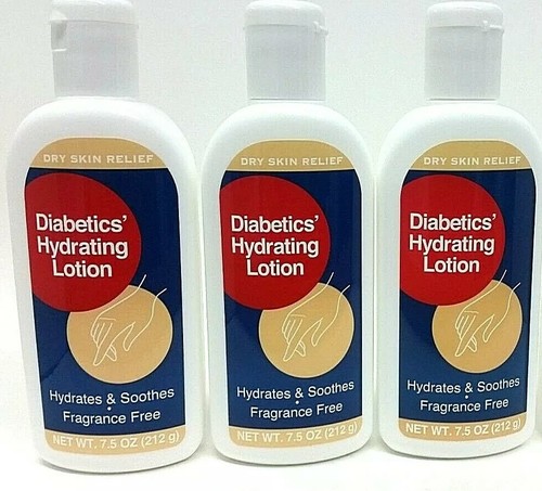 3x Diabetic Lotion Hydrates & Soothes Dry Skin Relief Fragrance Free 7. ...