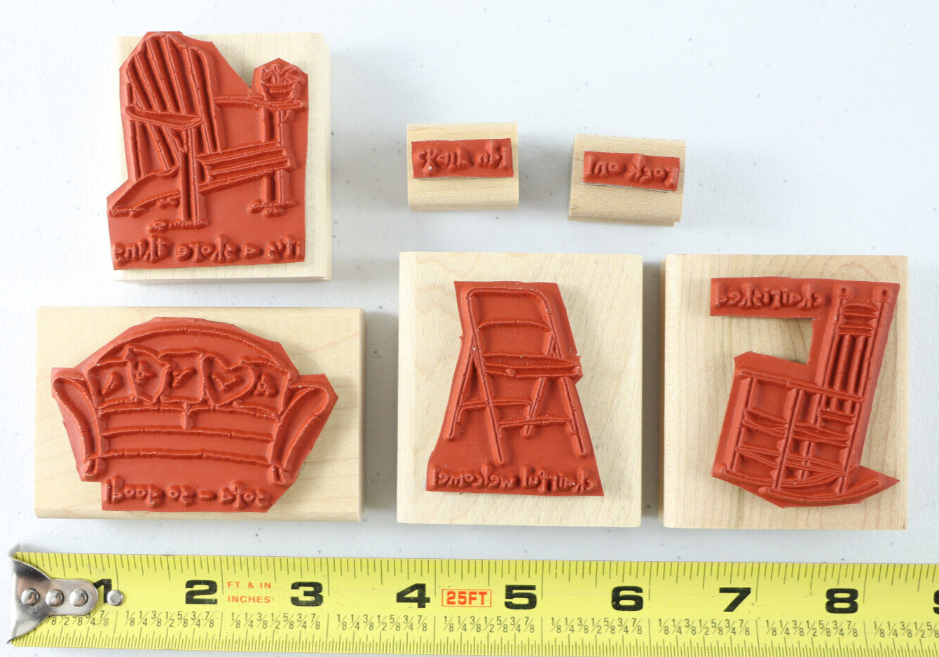 Stampin' Up! 6 Please Be Seated Ink Stamps in Case Clean Chair Sofa ...