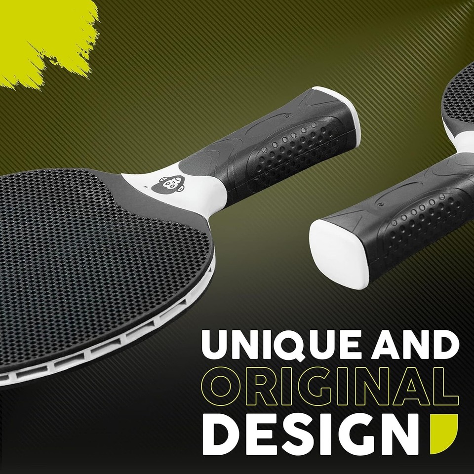 Black Ping Pong Paddle High-Performance Waterproof Indoor-Outdoor Table ...
