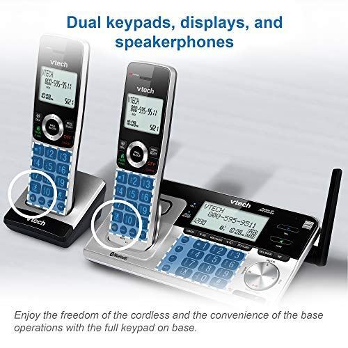 VTech VS113-4 Extended Range 4 Handset Cordless Phone for Home with ...