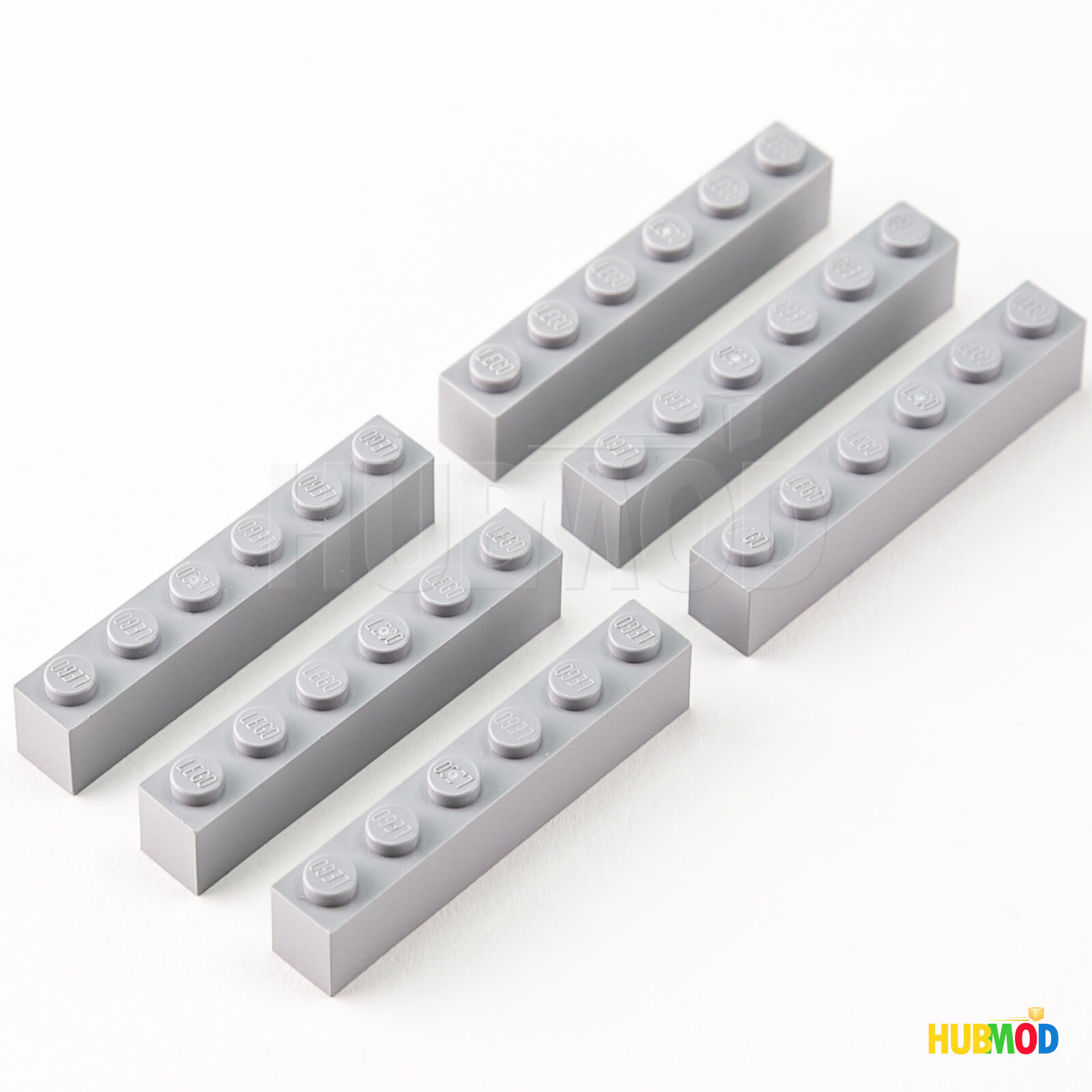 Lot of 6 Genuine LEGO Light Bluish Gray 1x6 3009 Building Bricks Blocks ...