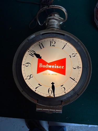 Vintage Budweiser Light Up Advertising Beer Clock Sign 1960's? PARTS or ...