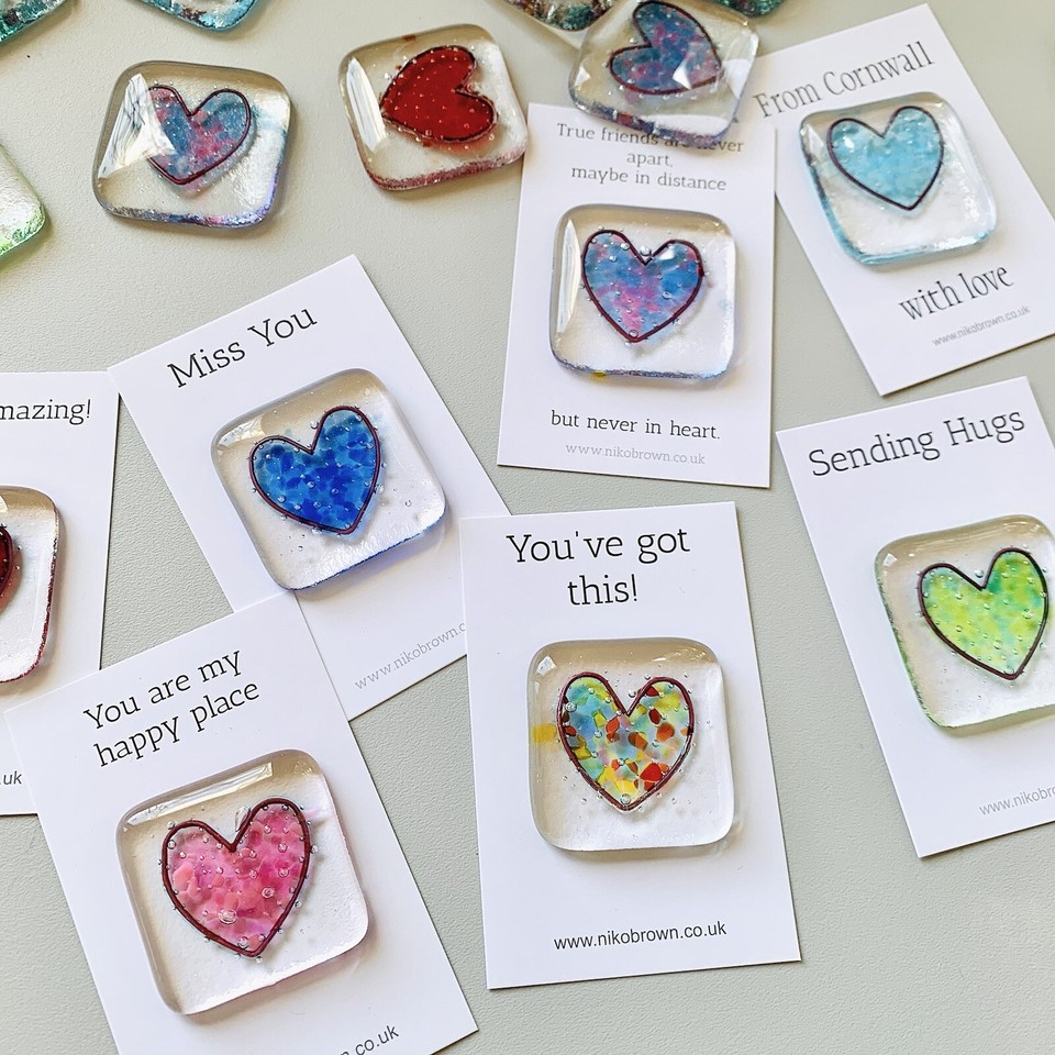 Genuine Glass Heart Pocket Token Hug Gift Made In Cornwall - You are ...