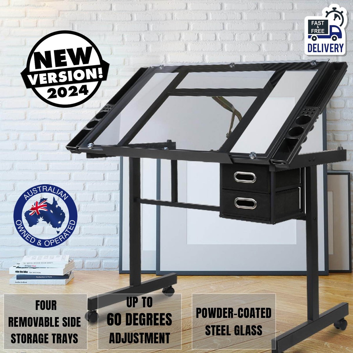 Tilt Artist Table Industrial Architect's Drafting Desk Adjustable