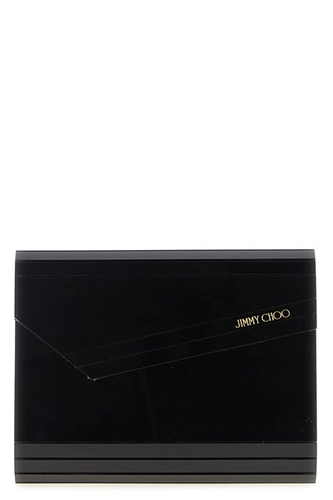 JIMMY CHOO Candy Black Chain Strap Clutch New And Authentic | eBay