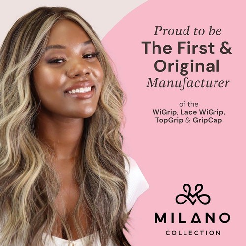 MILANO COLLECTION Lace Top Grip Comfort Band for Toppers Hair Chocolate ...