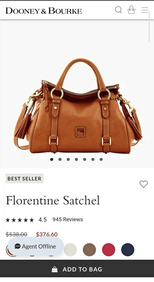 DOONEY & BOURKE NEW $578 All Weather Leather Florentine 3.0 Satchel ...