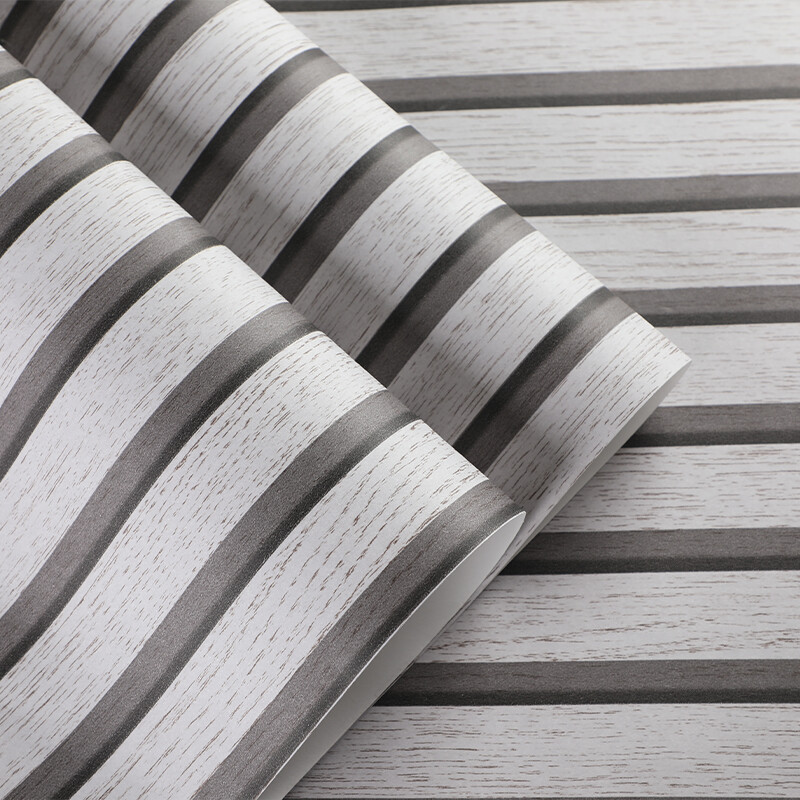 Wooden Slat Panelling Wallpaper 3D Wood Panel Effect Striped Wall Paper ...