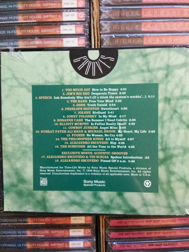 GROOVES Volume 13 Various CD The Band, Cowboy Junkies, Subdudes, Fugees ...