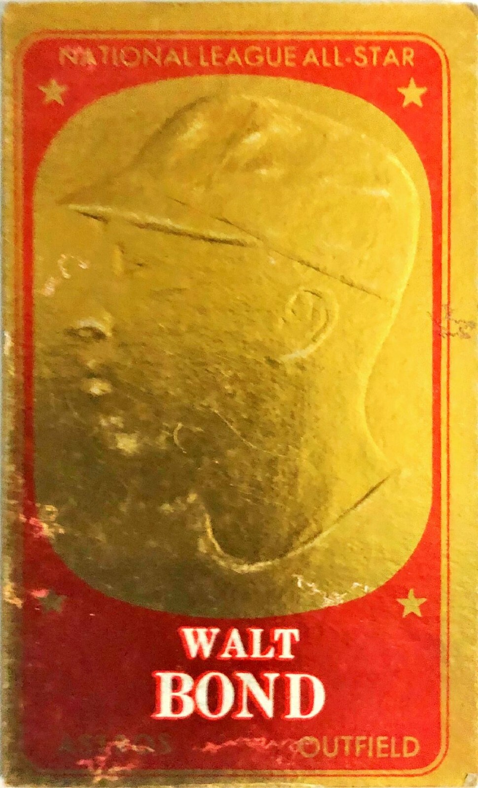 1965 WALT BOND - Topps "EMBOSSED" Baseball Card # 50 - HOUSTON ASTROS ...