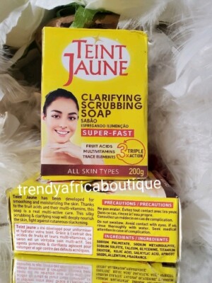 X 3 Soap Teint Jaune Clarifying & Scrubbing Soap 200g. All Skin Types ...