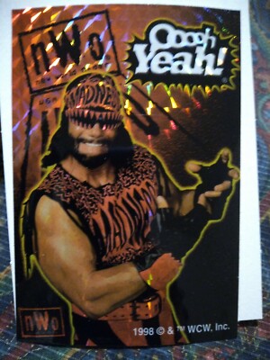 Vintage 1998 WCW NWO Macho Man Randy Savage Pro Wrestling Refractor ...