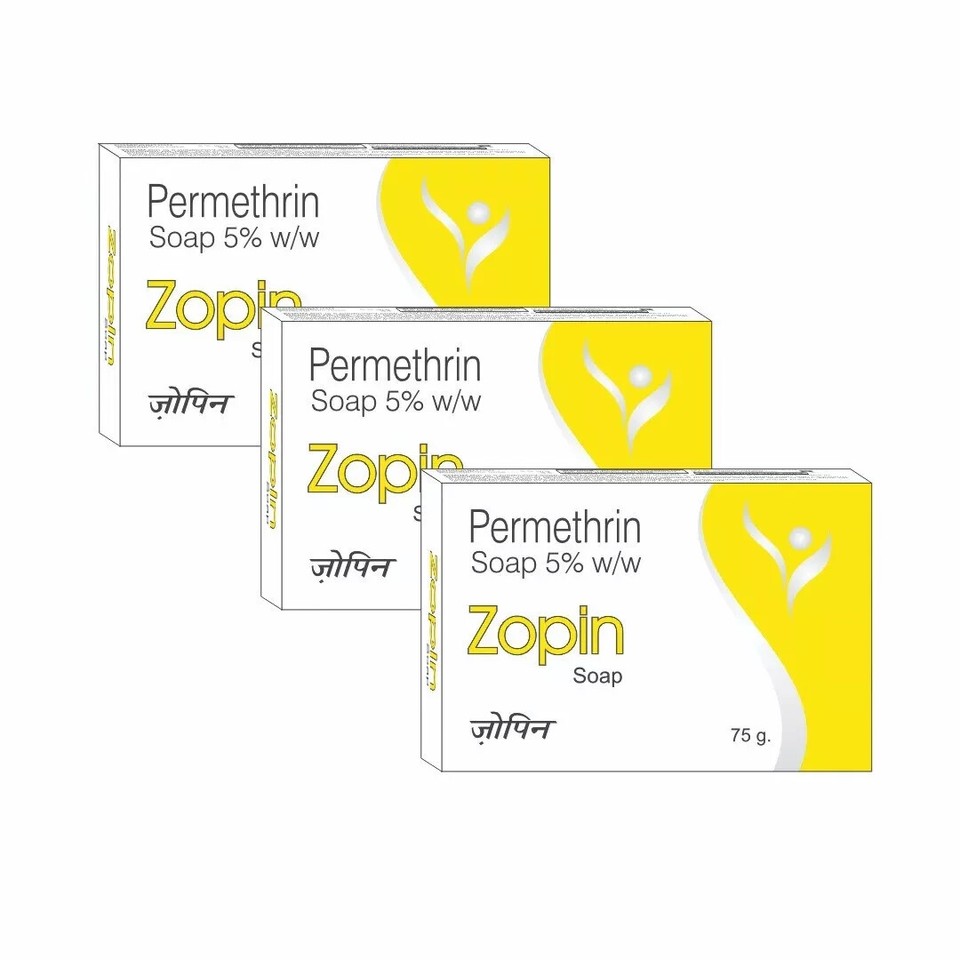 Zopin Permethrin Germ Protection Soap For All Skin Type For Men pack-3 ...