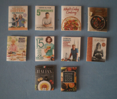 Dolls House miniatures accessories - cook books | eBay UK