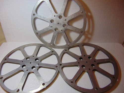 3pc BIG Empty 16mm Aluminum Metal Film Reel 16" 2000ft Movie Take Up ...