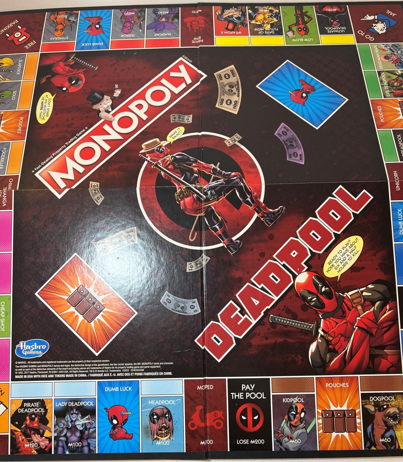 MONOPOLY Deadpool Edition Marvel Monopoly Board Game Collectible | eBay