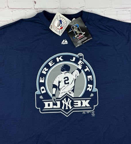NWT Derek Jeter 3K Hits DJ3K T-Shirt Majestic MLB Baseball XL New York ...