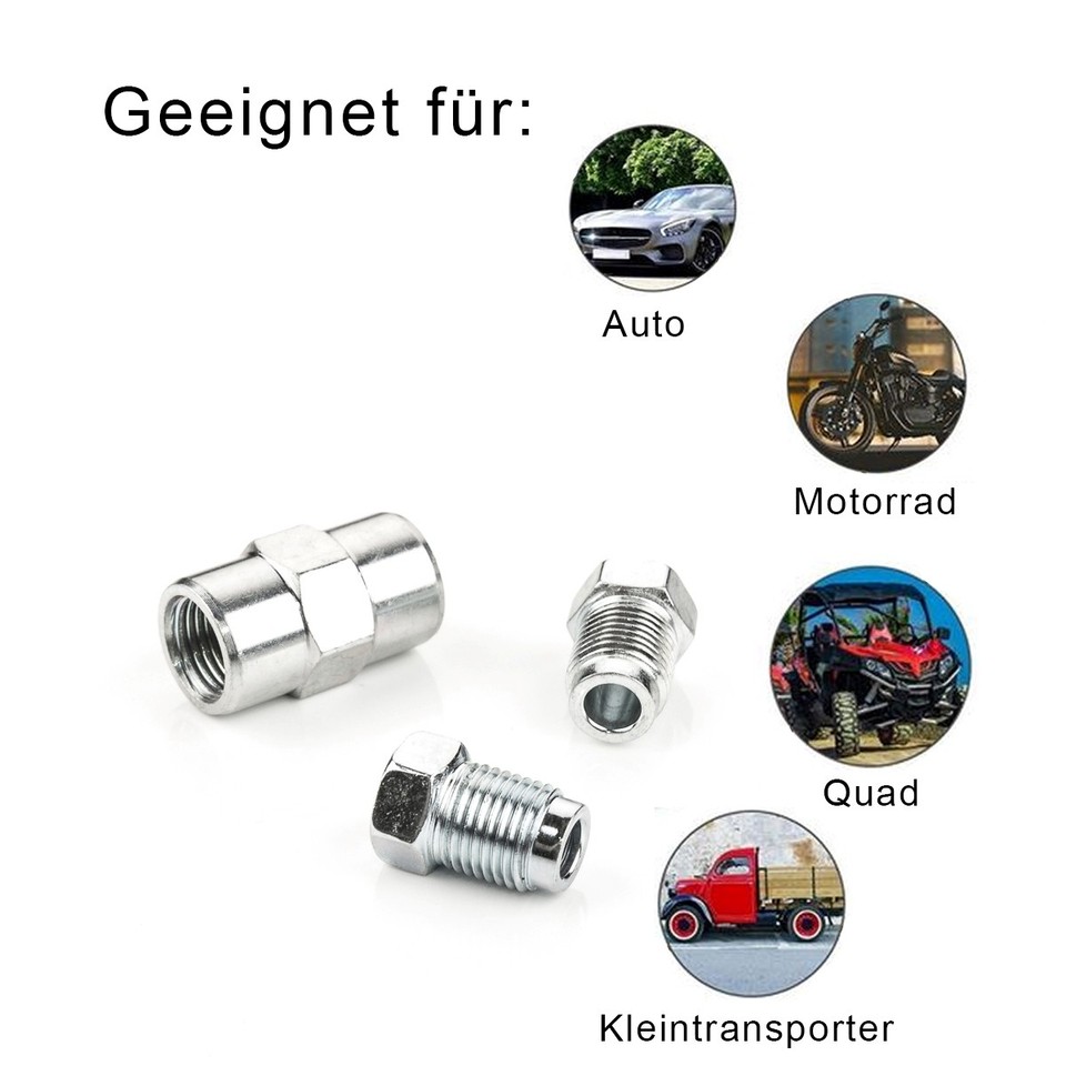 5m Steel pipe Brake Line Brake Pipe Set with 5 Connector Ø 4,75mm for ...