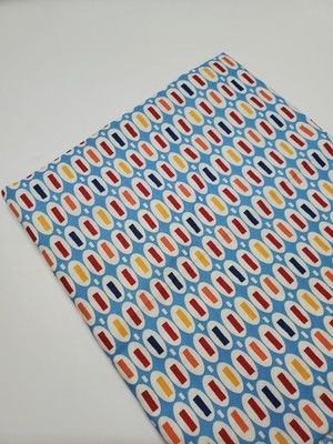 American Jane Fabric Pez Print Sandy Klop Blue Sew Quilt Cotton OOP FAT ...